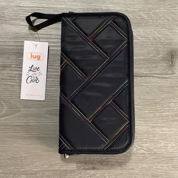 lug | Bags | Lug Tango Se Black Rainbow Quilted Travel Wallet | Poshmark